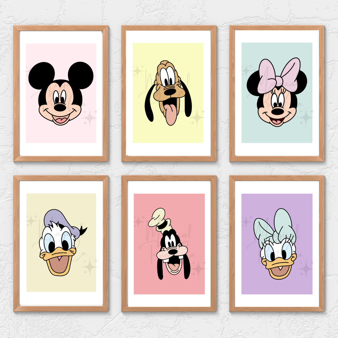 The Sensational Six Disney Prints – Colour Portrait Set – The Magical ...